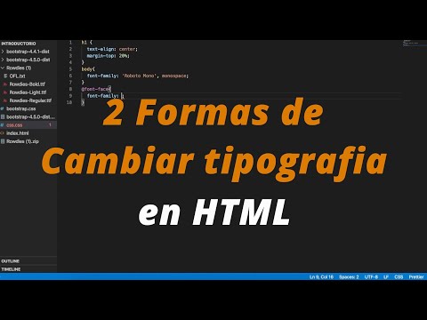 Guía para agregar fuente y color en HTML